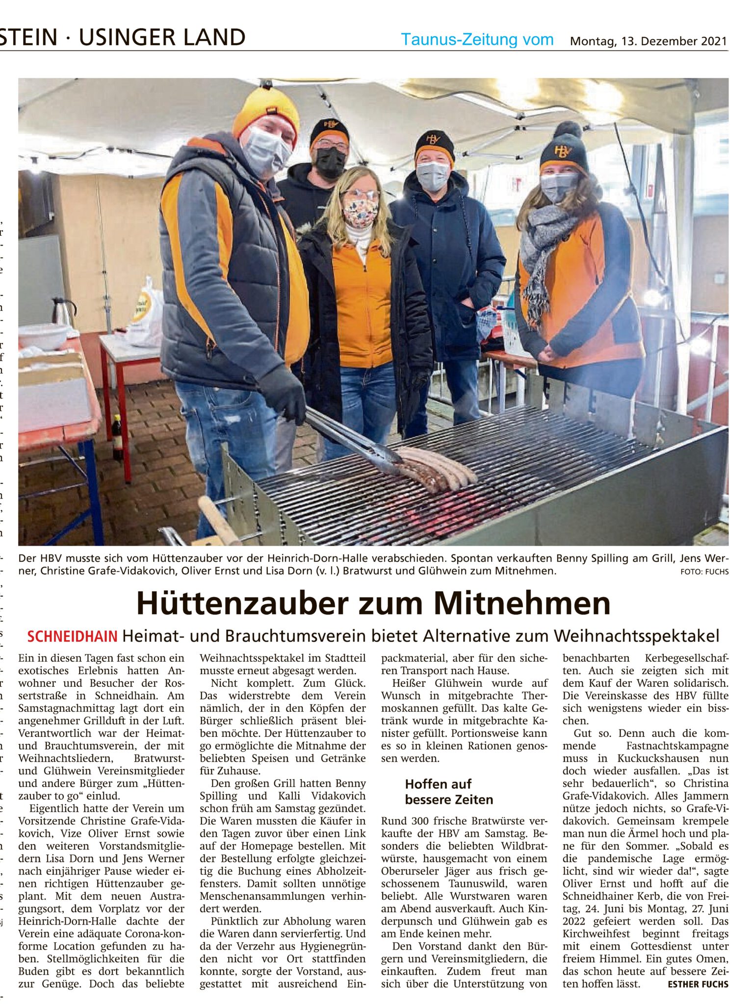 Hüttenzauber zum Mitnehmen Heimat- und Brauchtumsverein bietet ...